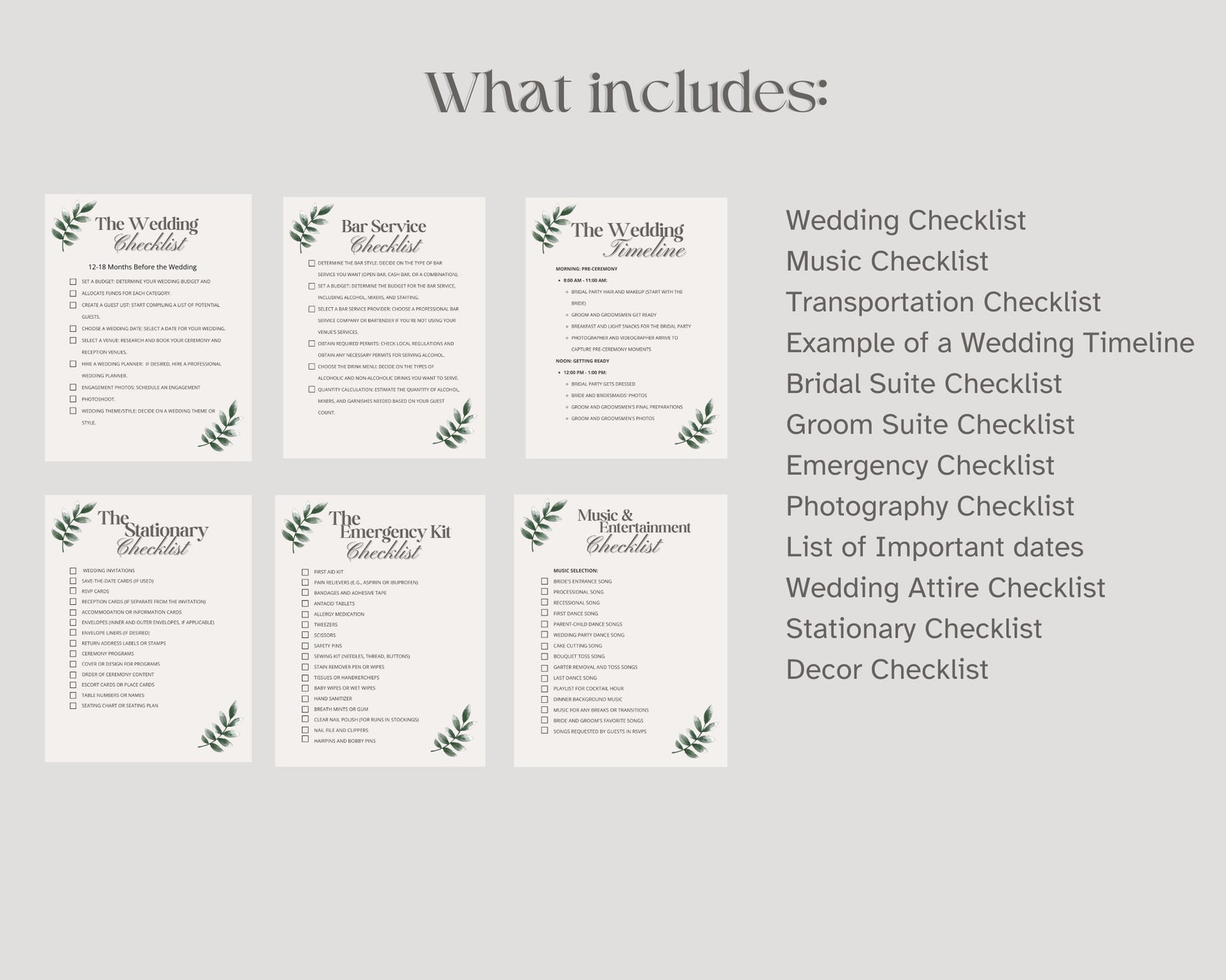 Wedding Checklist Printable Wedding Planning Checklist Wedding ...