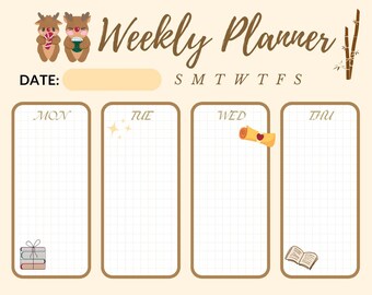 Editable Weekly Planner - Etsy