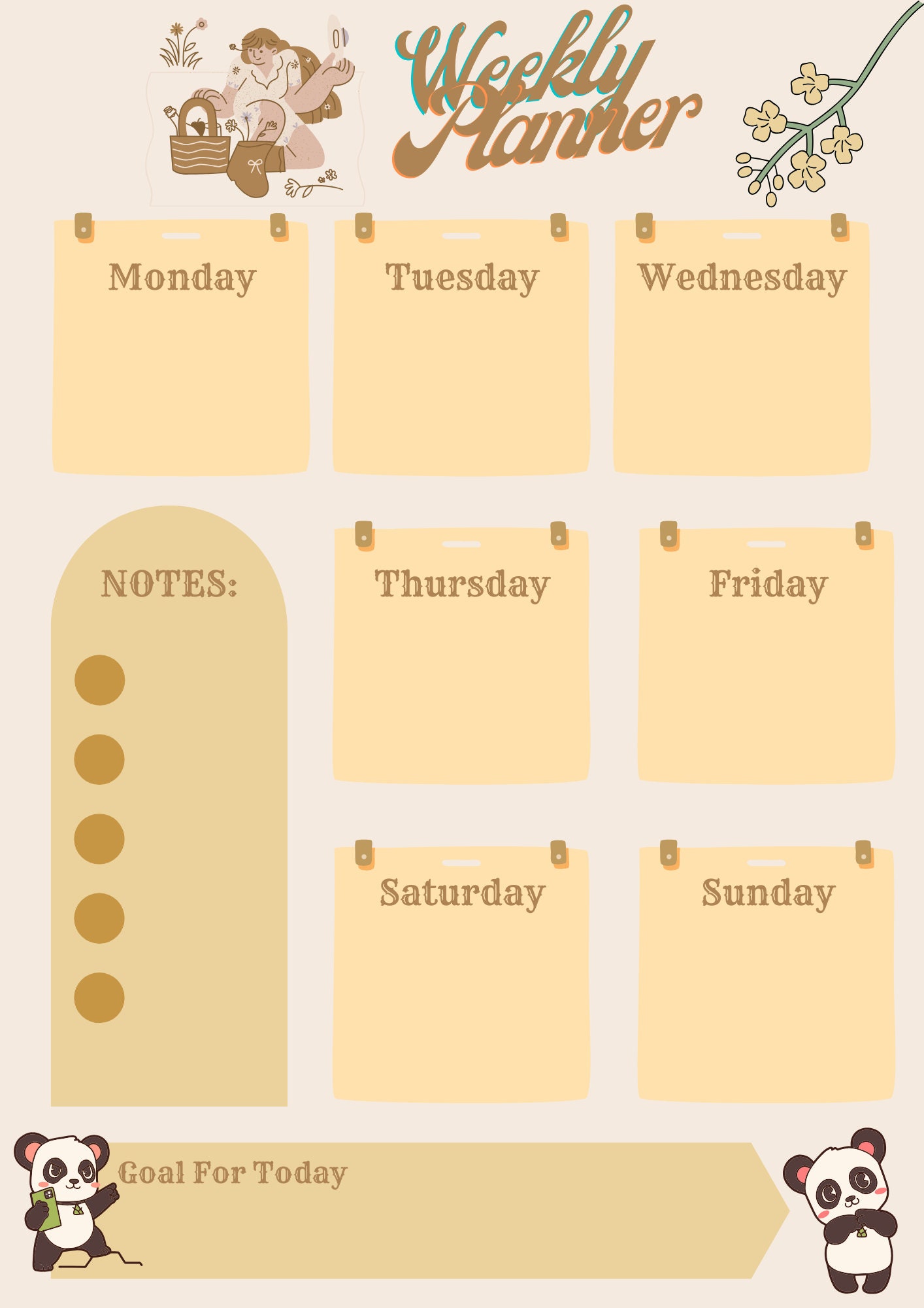 Editable Weekly Planner - Etsy