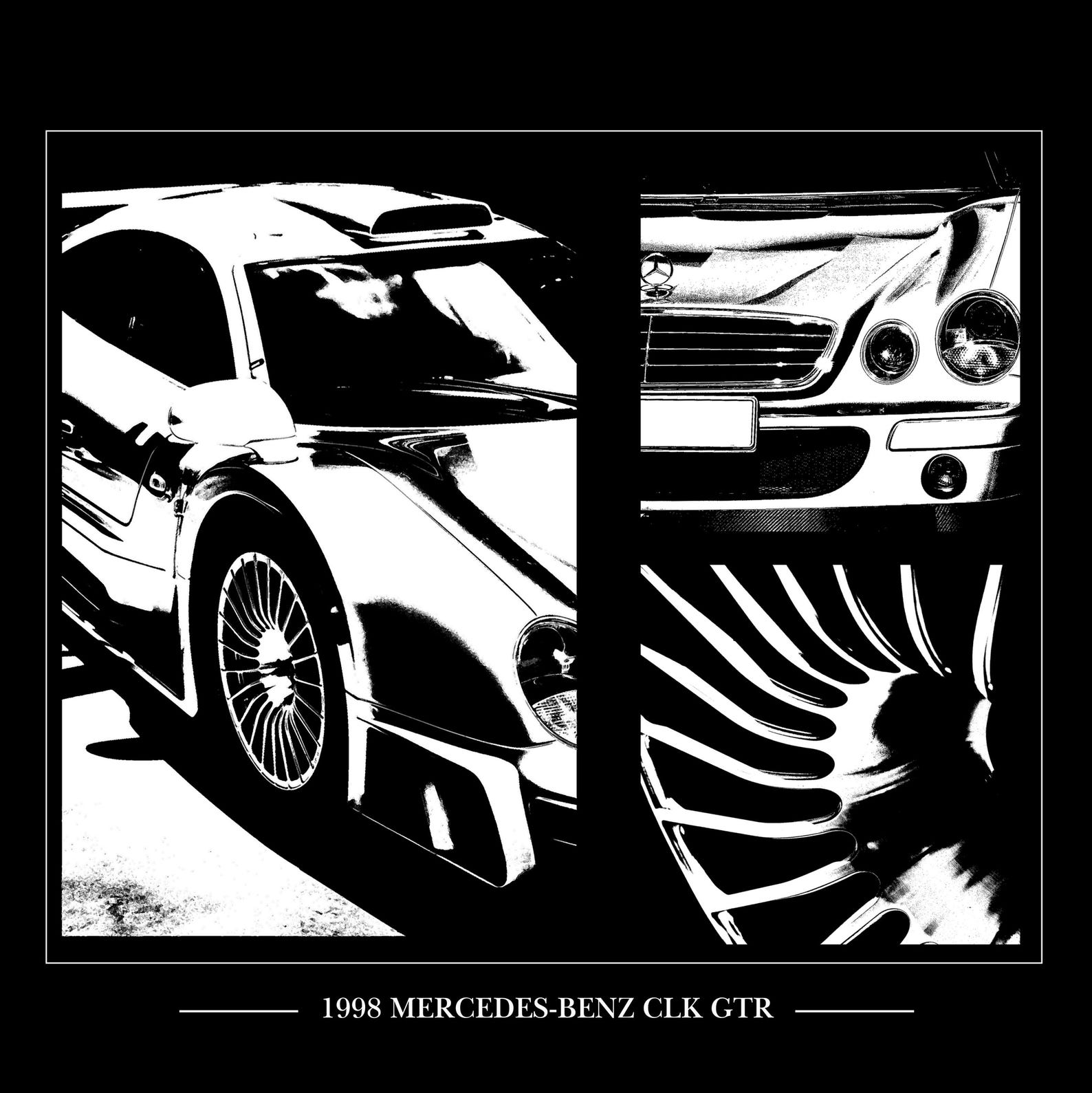 Mercedes Benz CLK GTR Supercar Digital Art - Etsy
