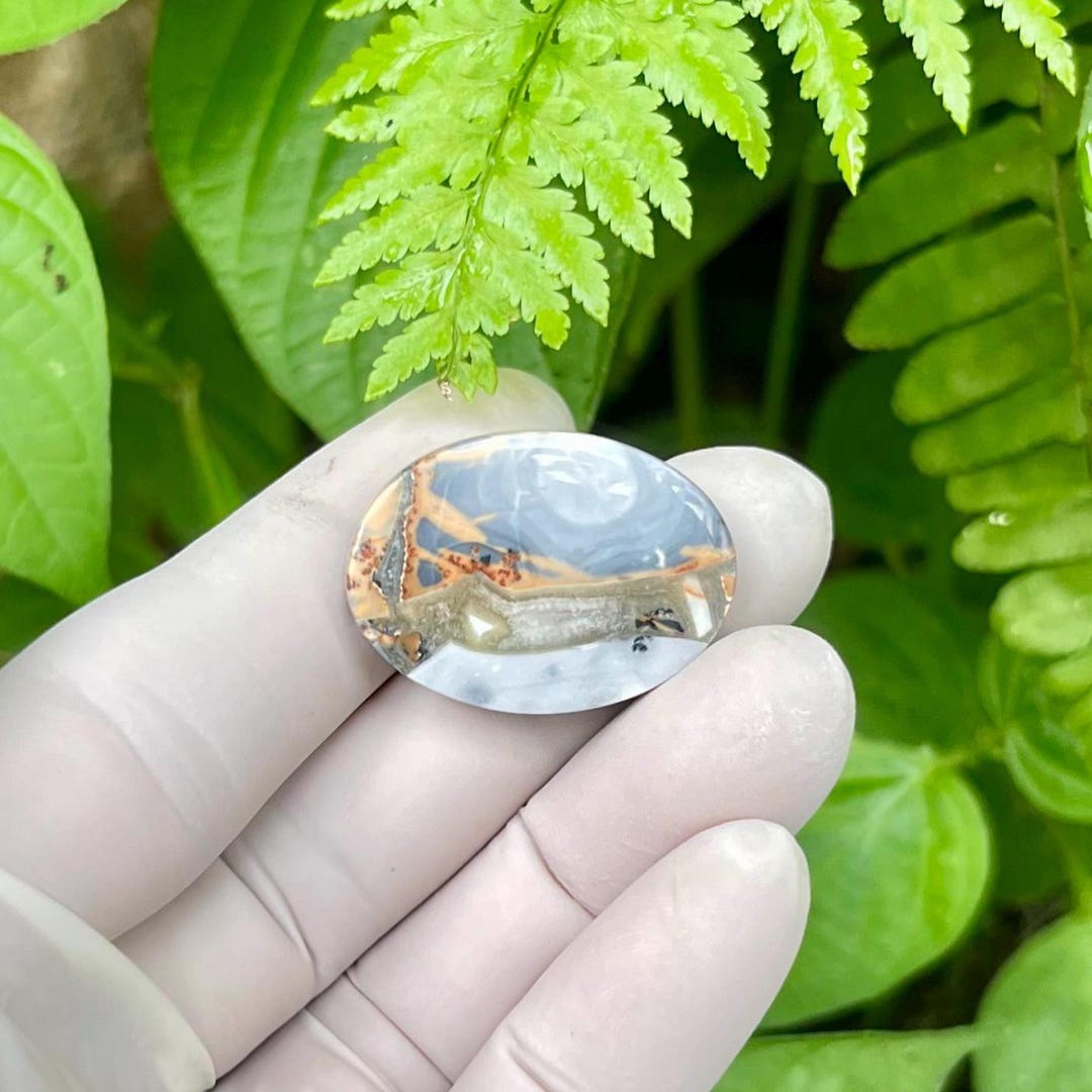Maligano Jasper Cabochon, Landscape Picture Stone, Size.28x20x5 Mm - Etsy