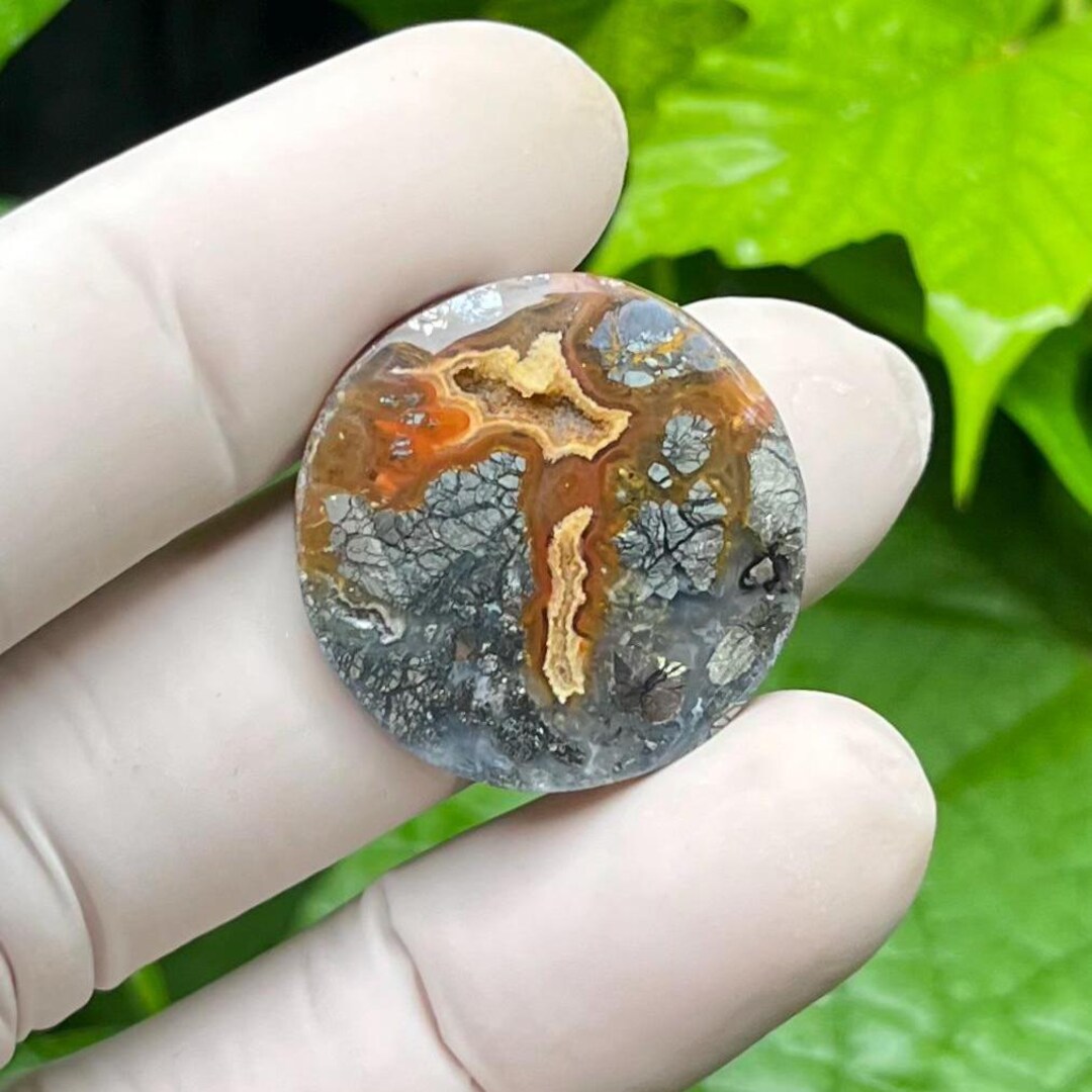 Cabochon Marcasite; Rare Pattern Agate - Etsy