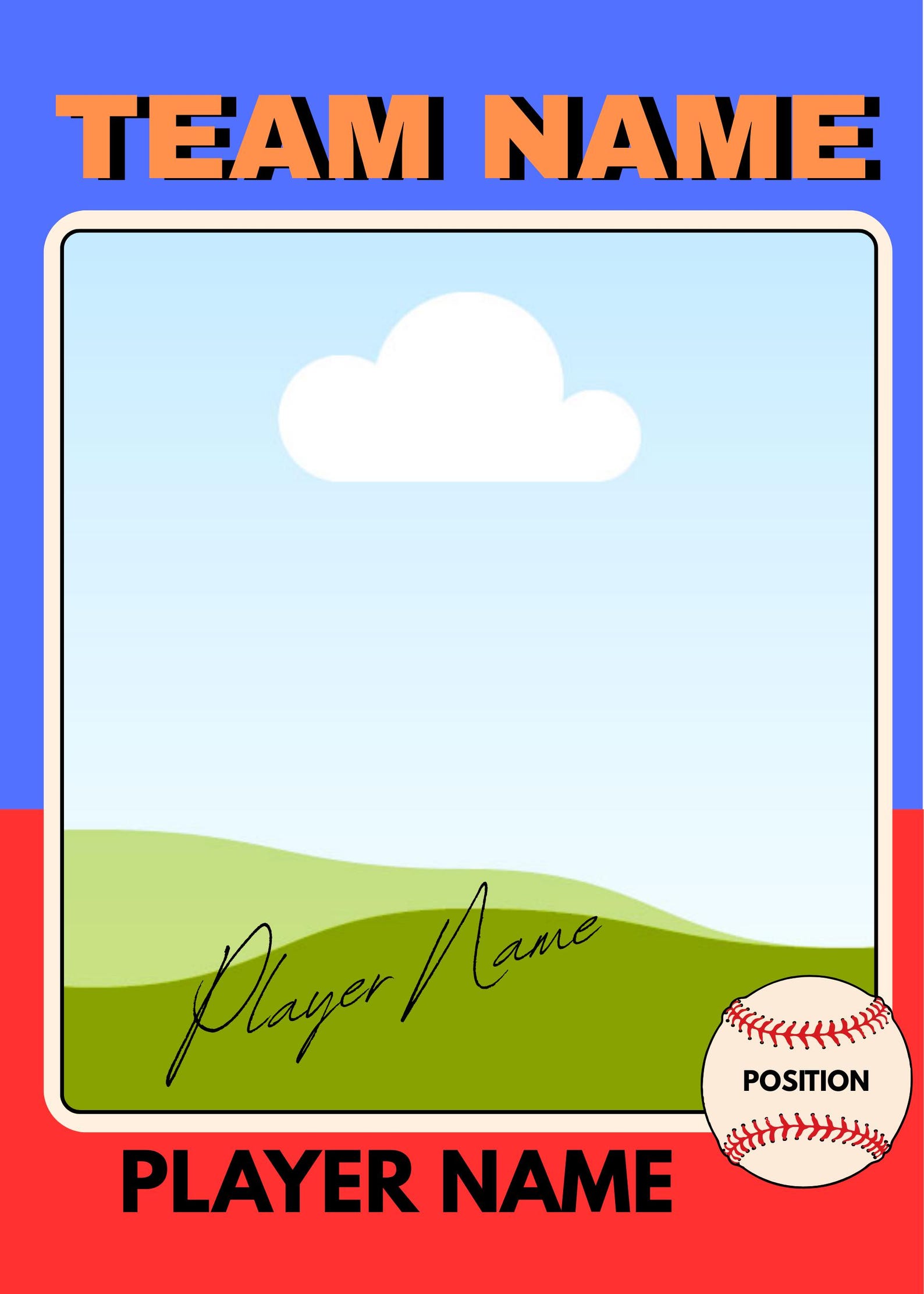 Editable Vintage Baseball Card Canva Templates – Custom Trading Card ...