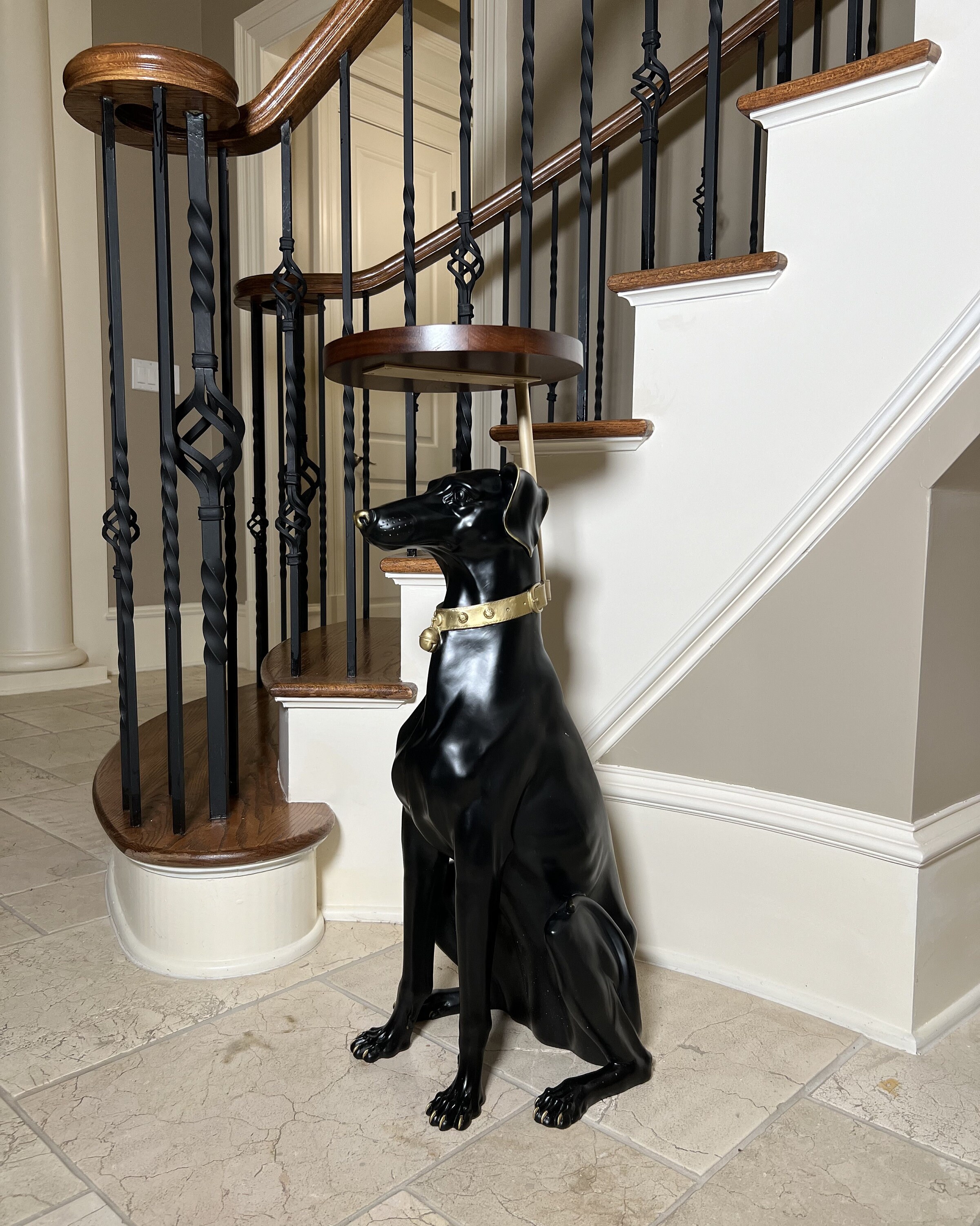 Colored Brass Sculpture greyhound Floor Decor, Home Decor, Art ...