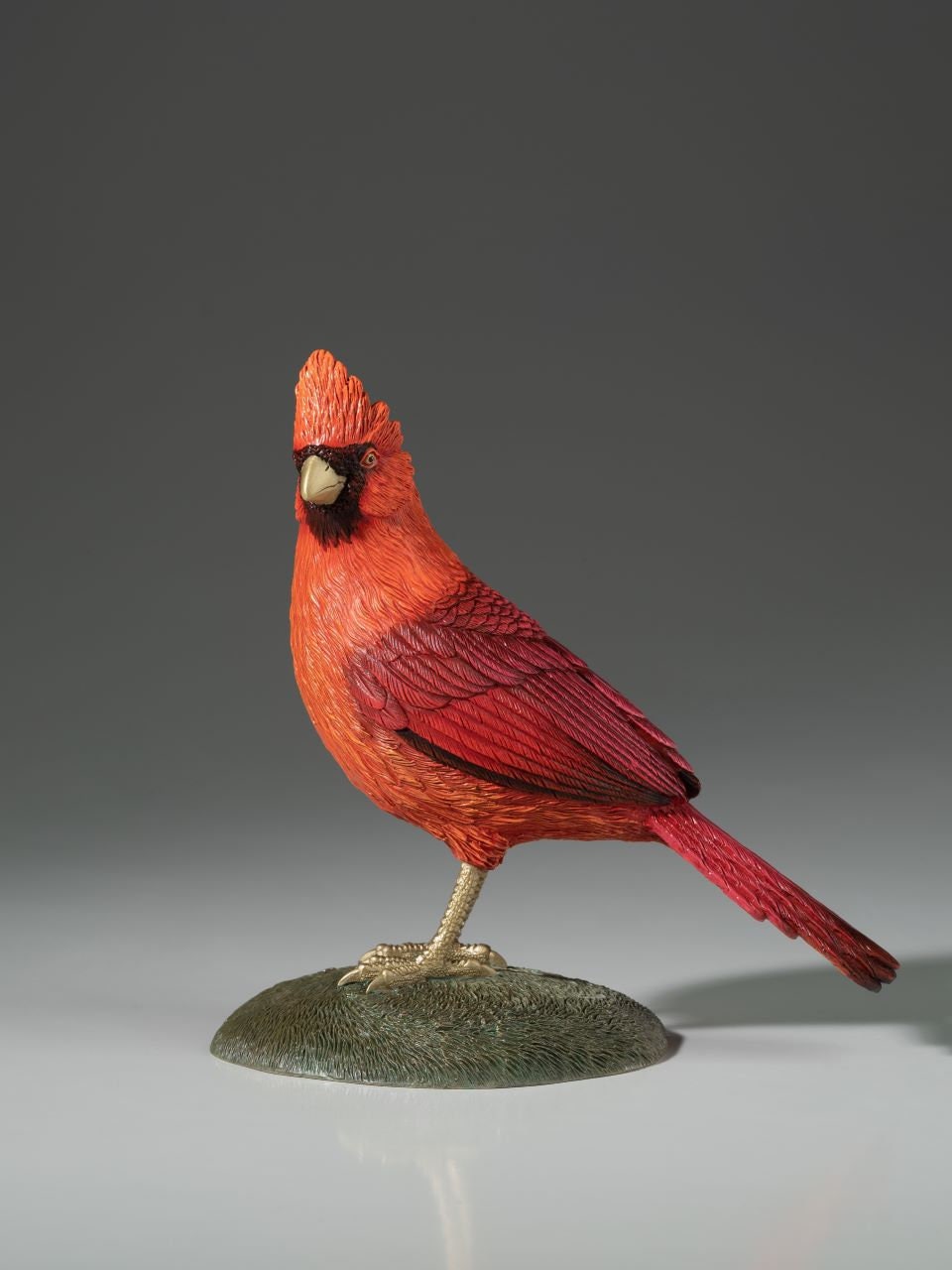 Colored Copper Northern Cardinal Sculpture Desktop Decoration Ornament ...