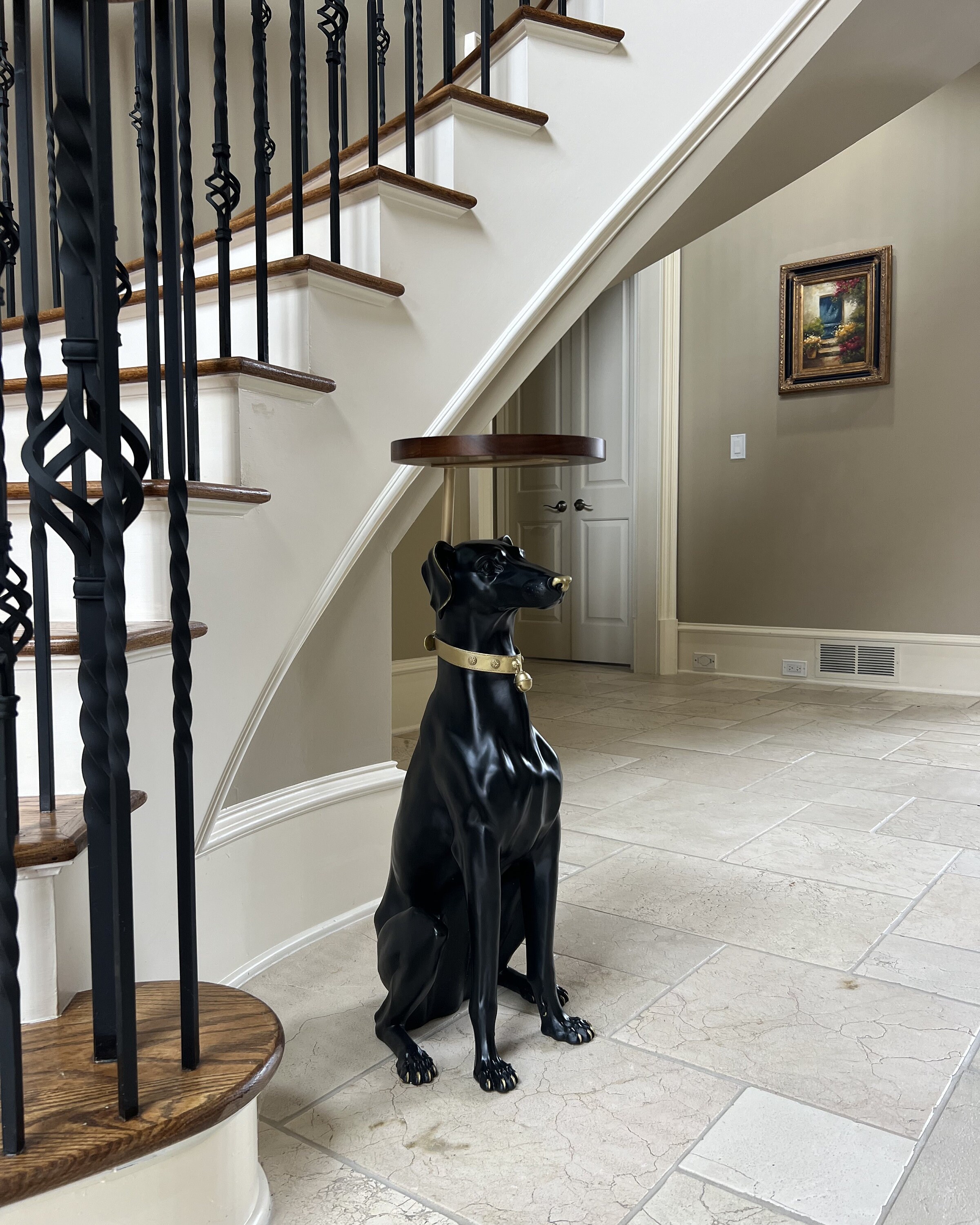 Colored Brass Sculpture greyhound Floor Decor, Home Decor, Art ...