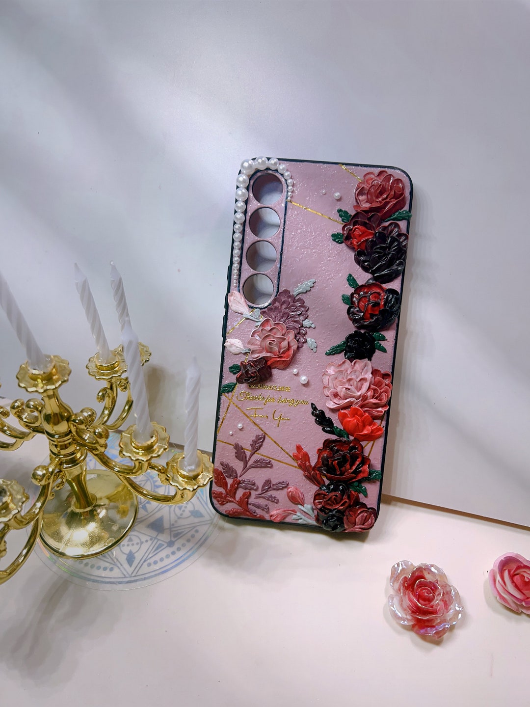 Personalized Flower Decoden Phone Case Gift for Christmas for ...