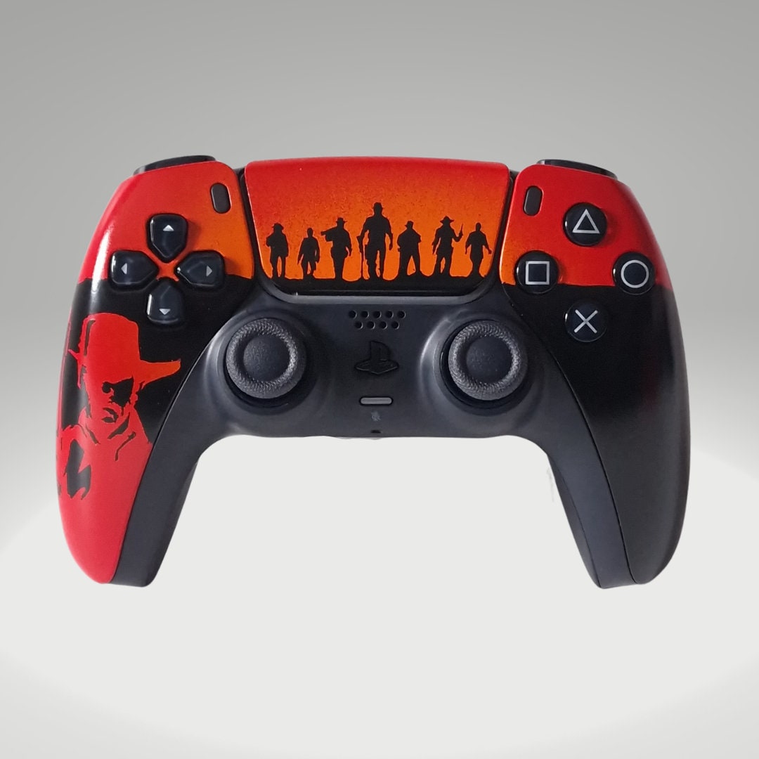 Playstation 5 Hand Painted Controller, Inspired Red Dead Redemption ...