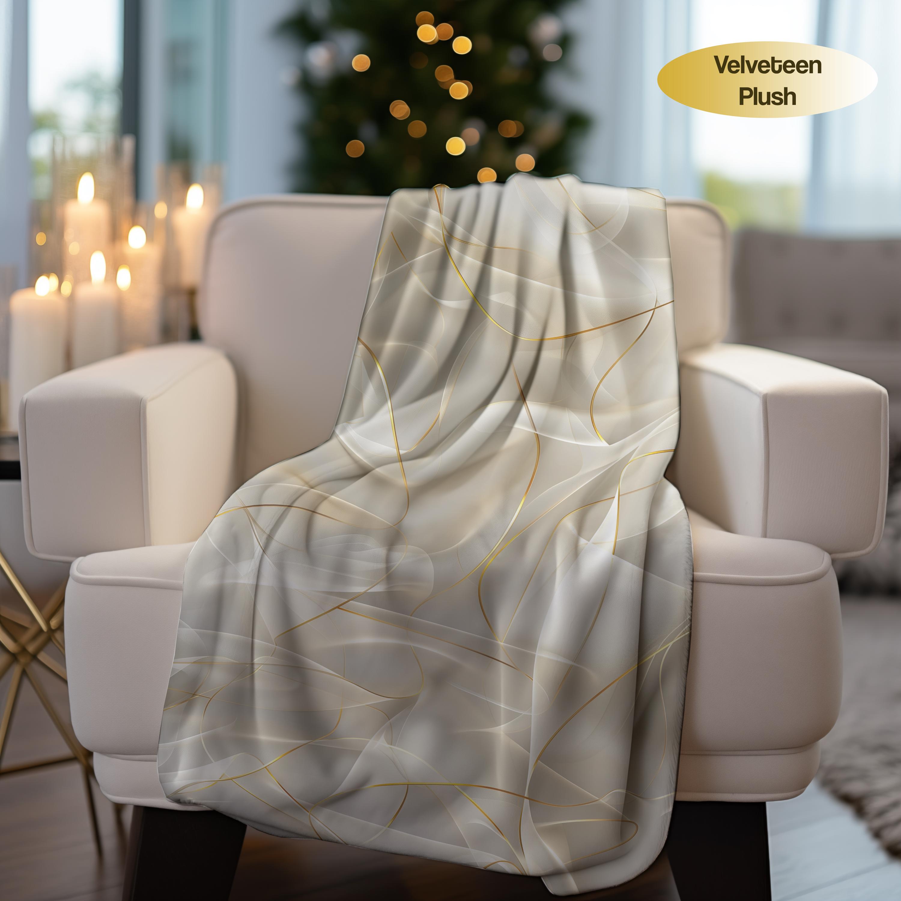 Ribbon Golden Standard Blanket Throw Blanket Ribbon Gray Sofa Abstract ...