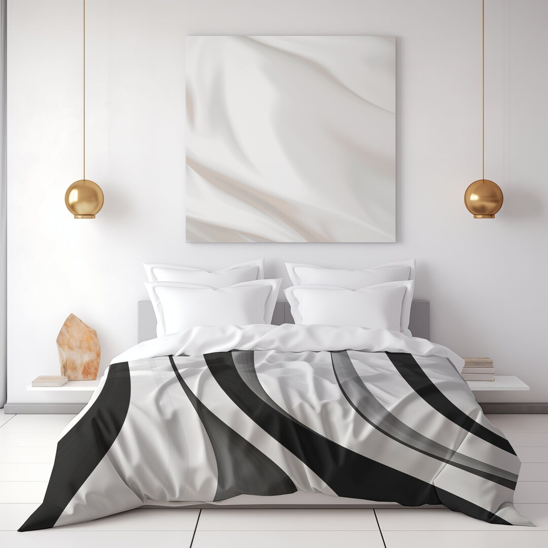 Waves Inspired Comforter Abstract Design Comforter Waves Bedding ...