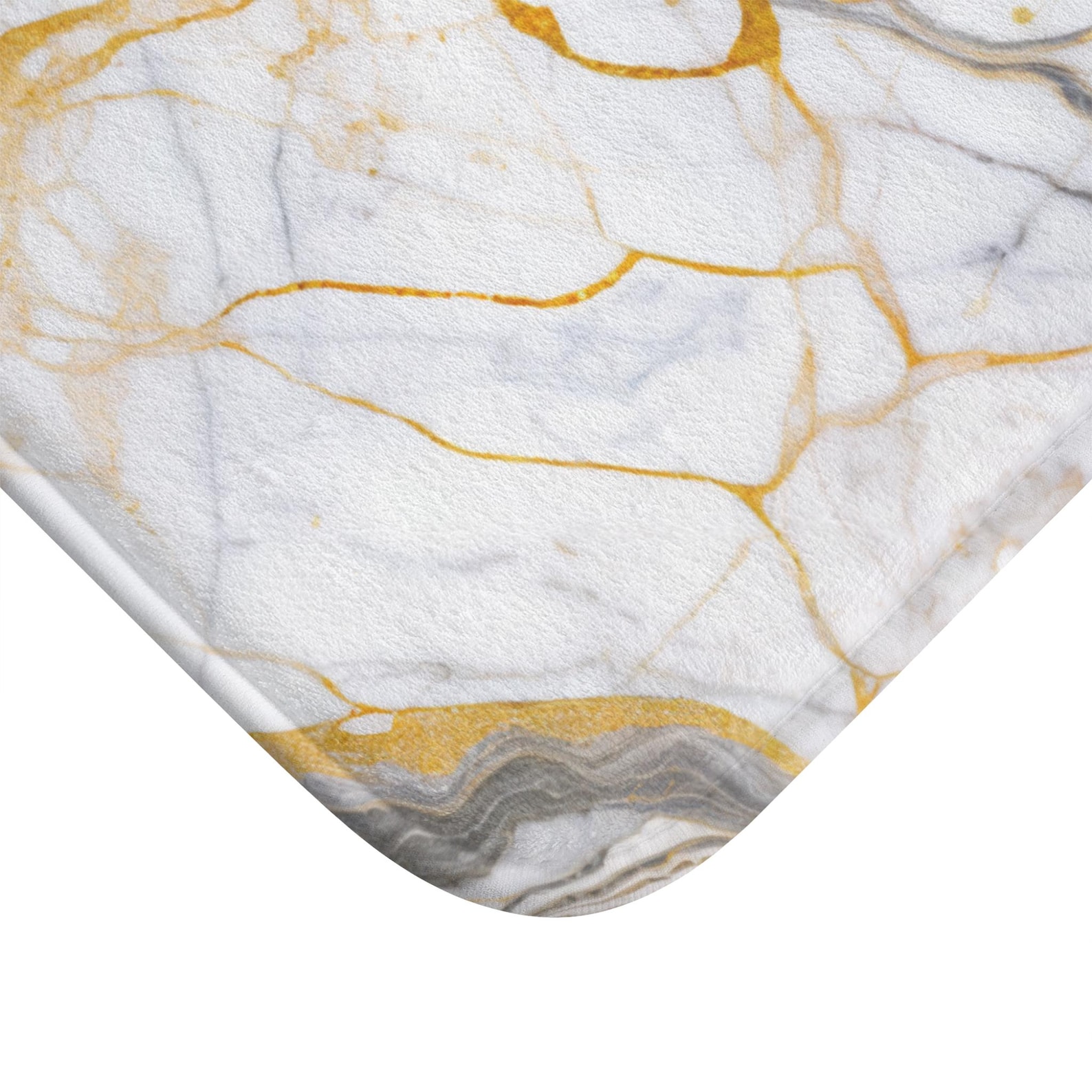 Beige Veins Bath Mat Marble Bath Mat Golden Curves for Bathtub Marble ...