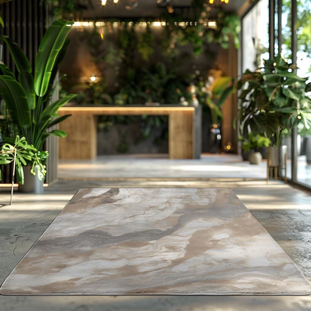 Rock Layer Area Rug Earth Design Area Rug Boho Rug for Living Room Sand ...