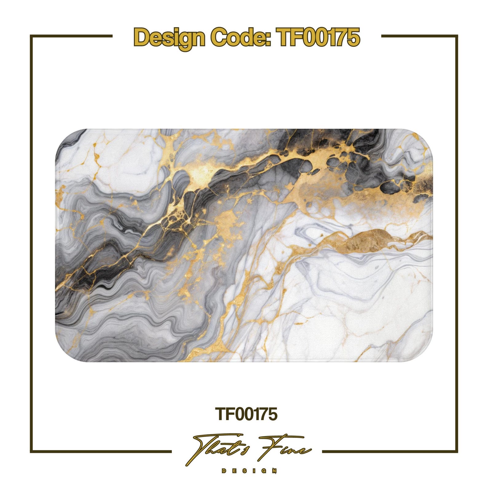 Beige Veins Bath Mat Marble Bath Mat Golden Curves for Bathtub Marble ...