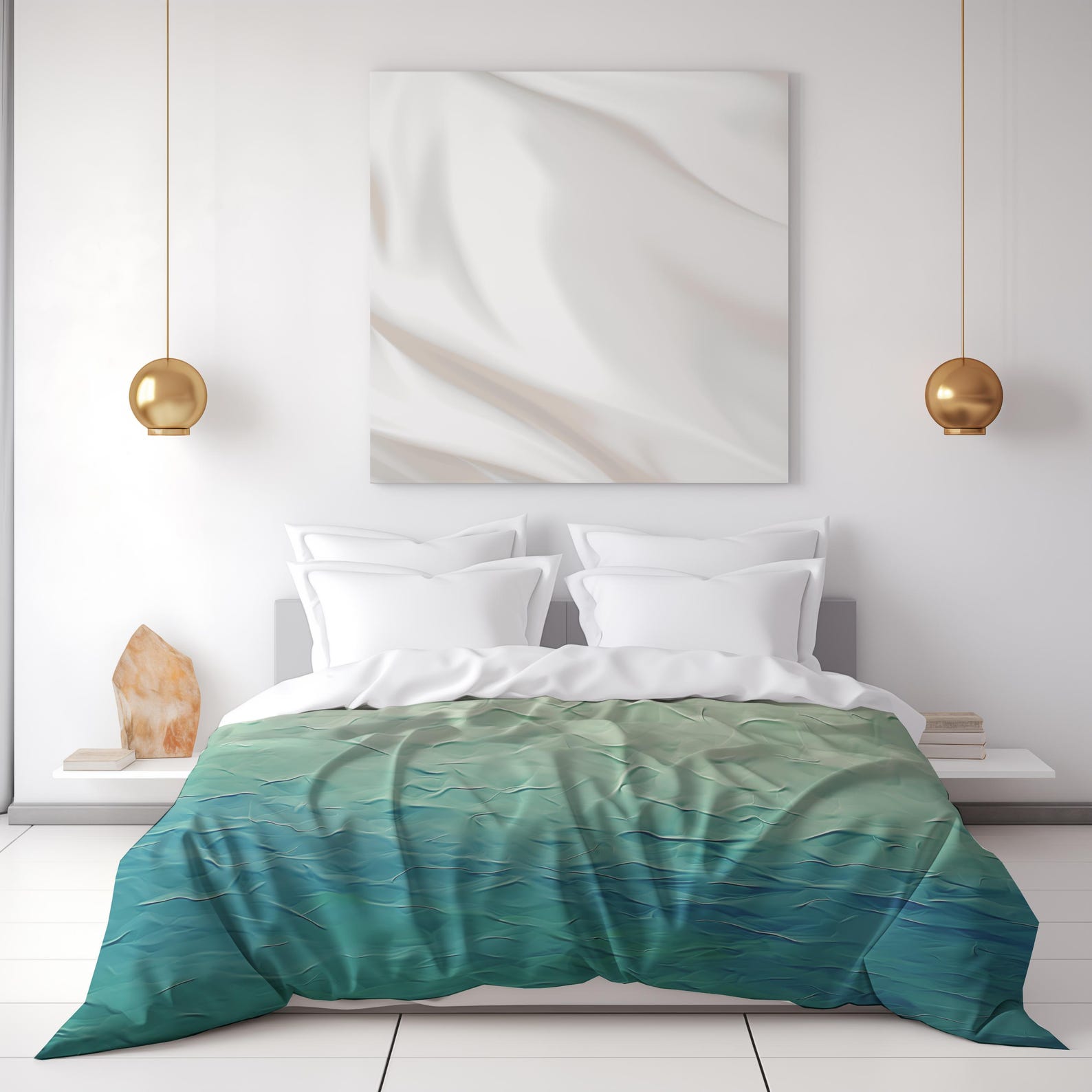 Green Ombre Comforter Glam Shaded Bedding Green Blue Shaded Comforter ...