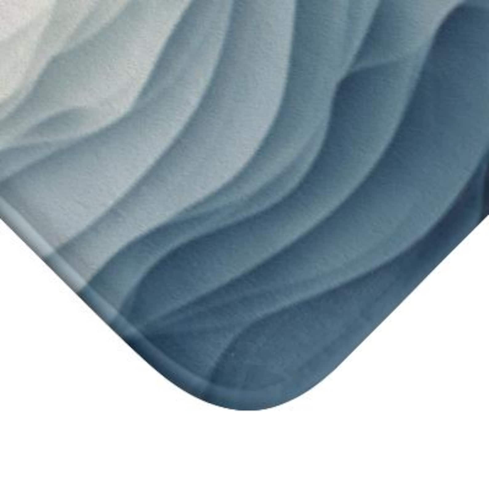 Boho Ombré Bath Mat Blue Shaded Bath Mat Ombré for Bathtub Ombré Mat ...
