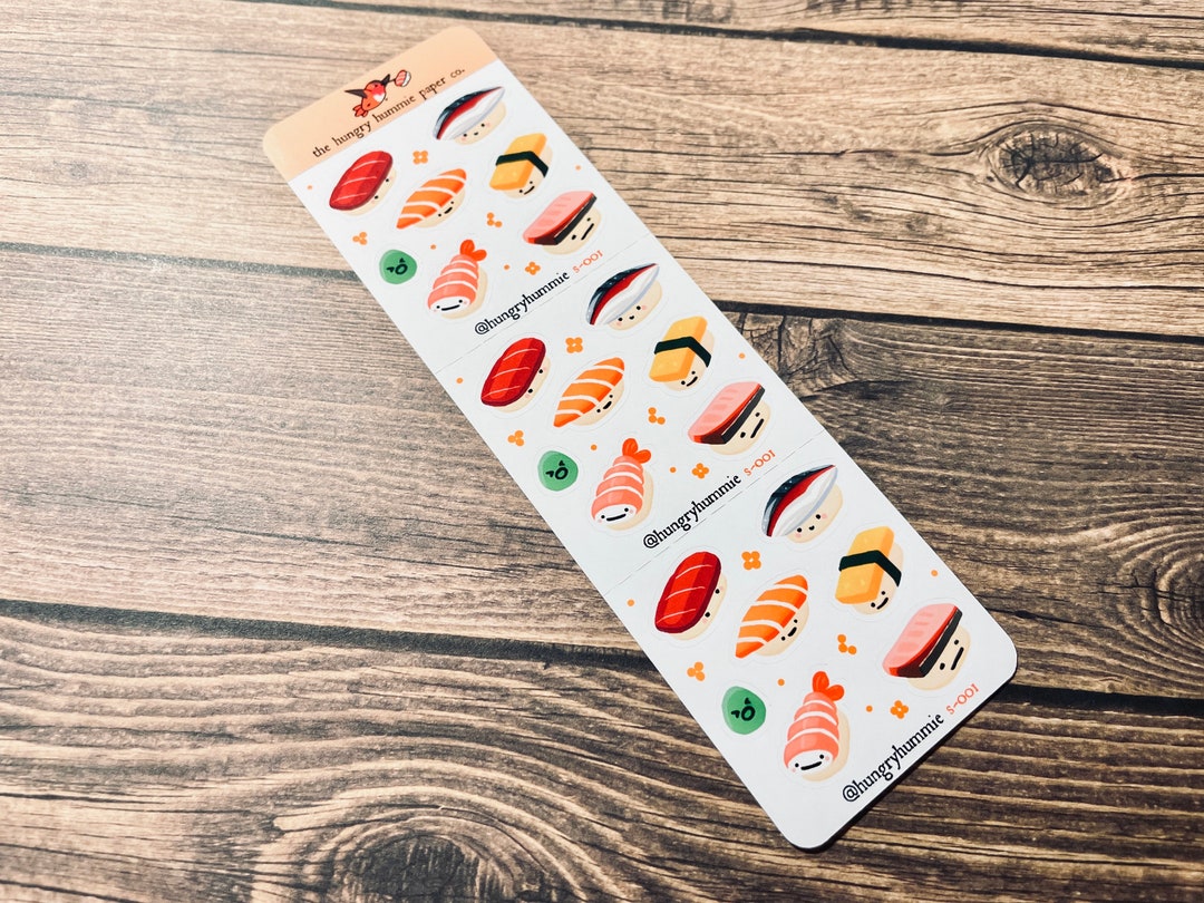 Mini Sushi Sticker Sheet | Nigiri Planner Stickers | Japanese Food ...