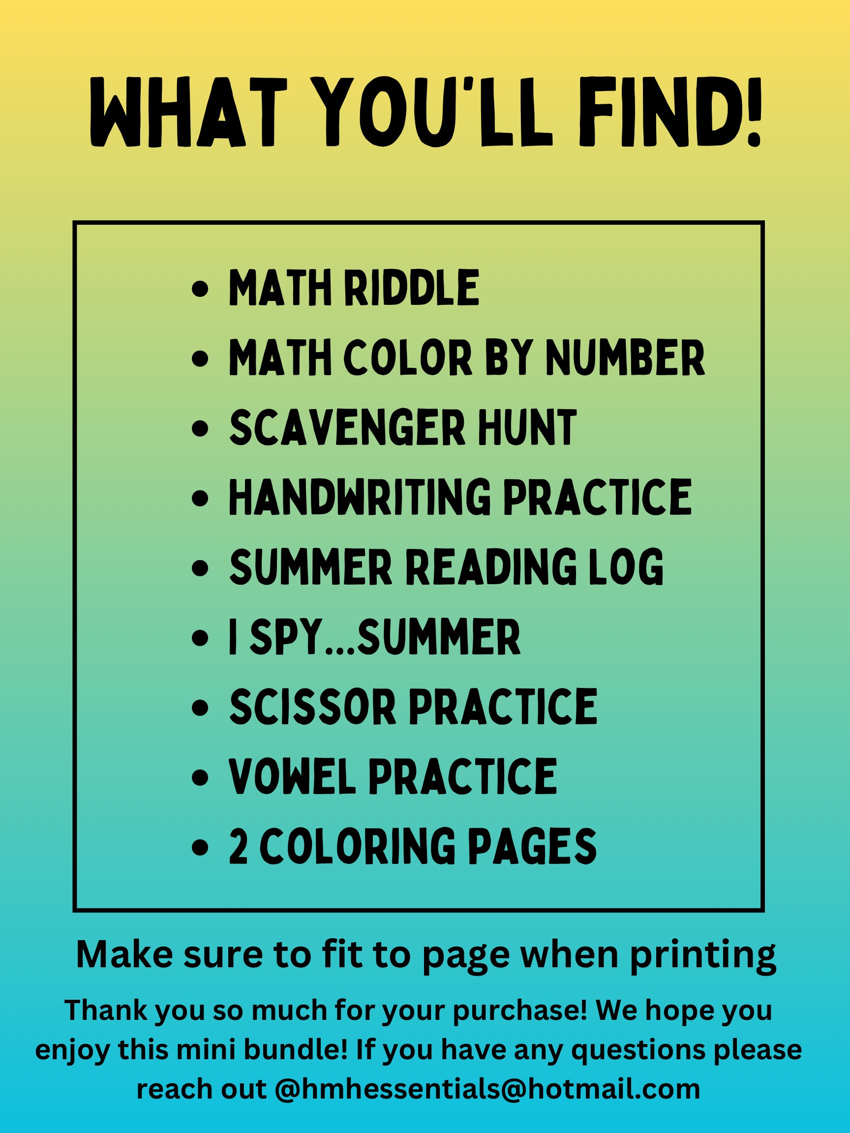 Summer Printable Bundle - Etsy