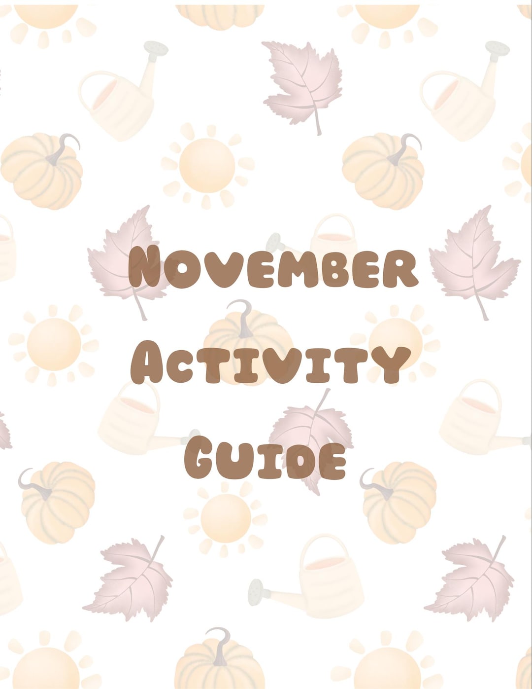 November Homeschool Activity Guide - Etsy
