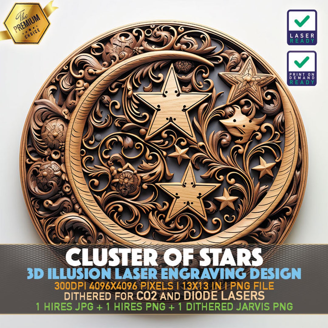 Laser Engraving File | 3D Illusion PNG | Lightburn File | PNG Engraving ...