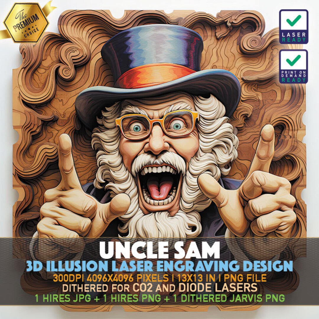 Laser Engraving File | 3D Illusion PNG | Lightburn File | PNG Engraving ...