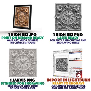 Classic Clock | Beautiful Clock | Laser Engraving File | 3D Illusion ...