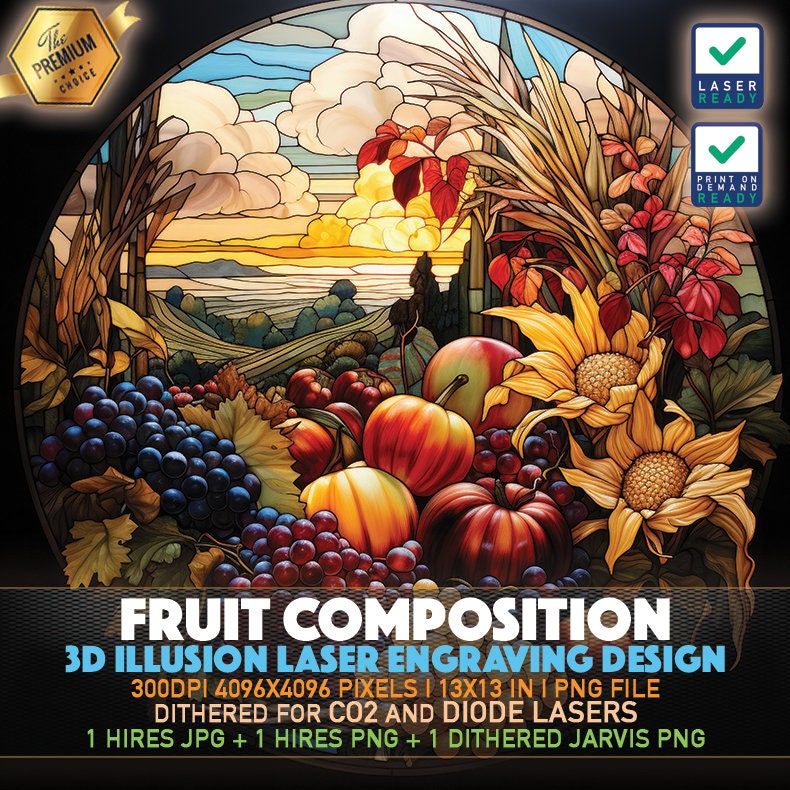 Laser Engraving File 3D Illusion PNG Lightburn File PNG - Etsy