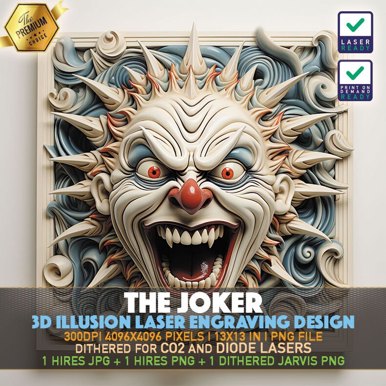 Laser Engraving File 3D Illusion PNG Lightburn File PNG - Etsy