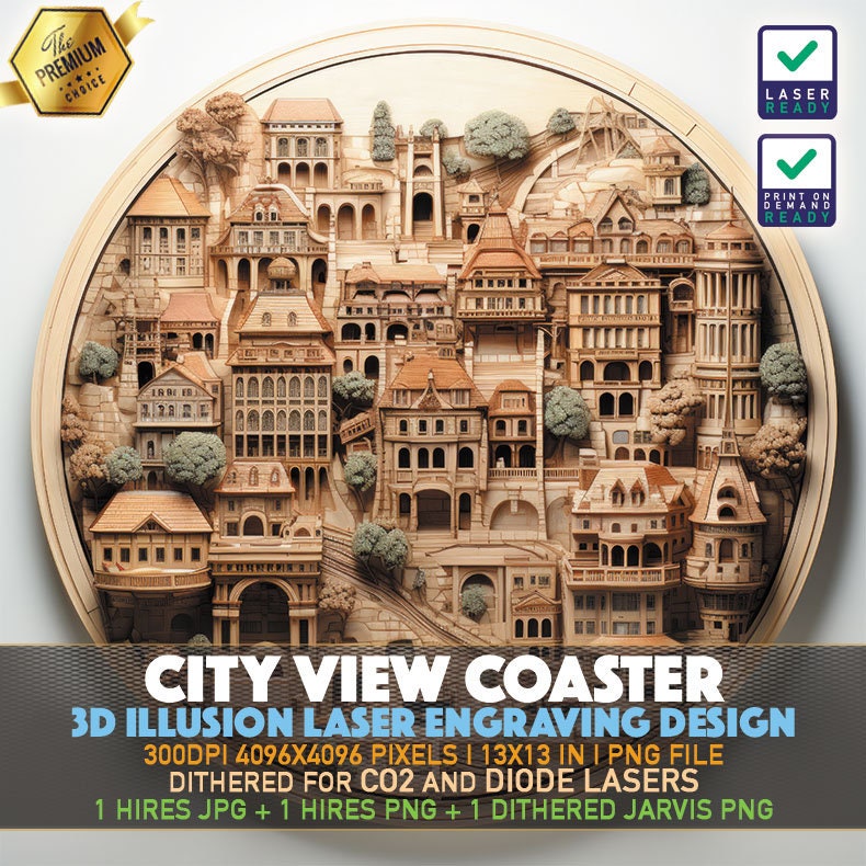 Laser Engraving File 3D Illusion PNG Lightburn File PNG - Etsy