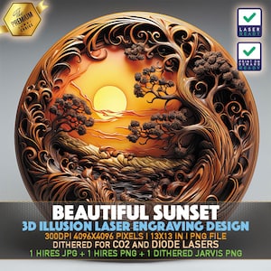 Laser Engraving File | 3D Illusion PNG | Lightburn File | PNG Engraving ...