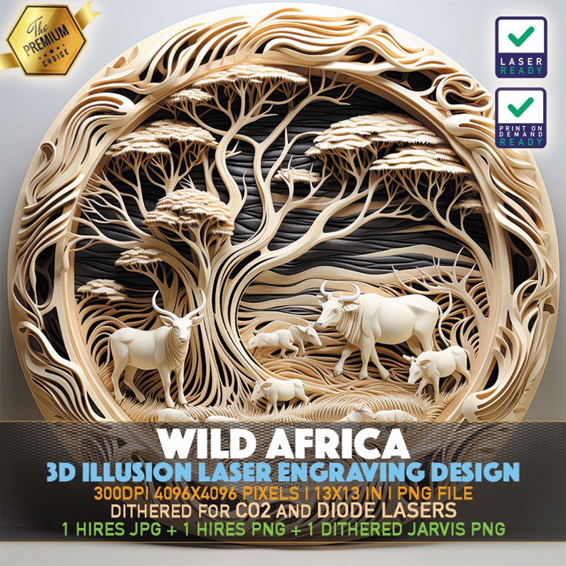 Laser Engraving File | 3D Illusion PNG | Lightburn File | PNG Engraving ...