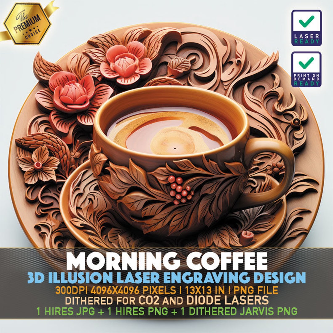 Coffee Cup | Morning Coffee | Coffee | Laser Engraving File | 3D ...