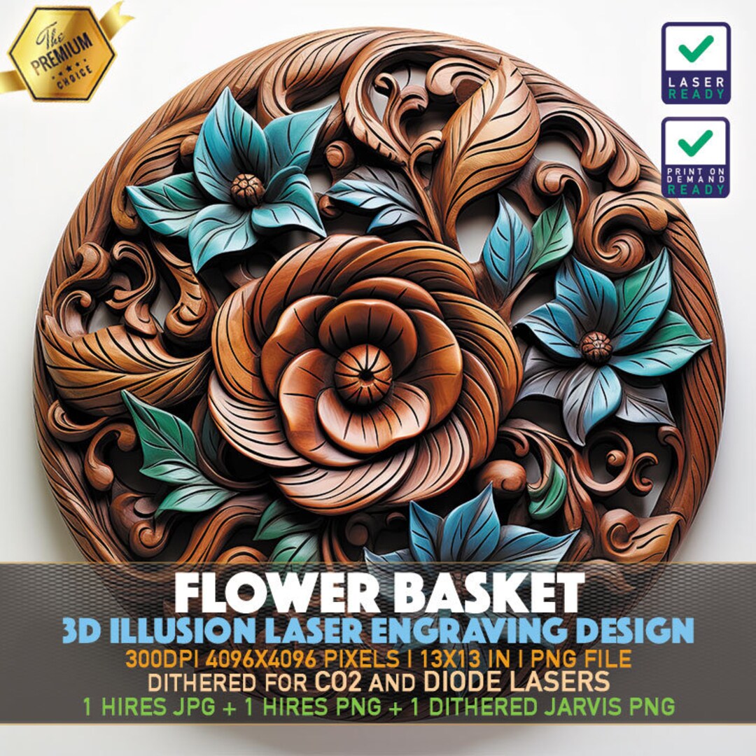 Laser Engraving File | 3D Illusion PNG | Lightburn File | PNG Engraving ...