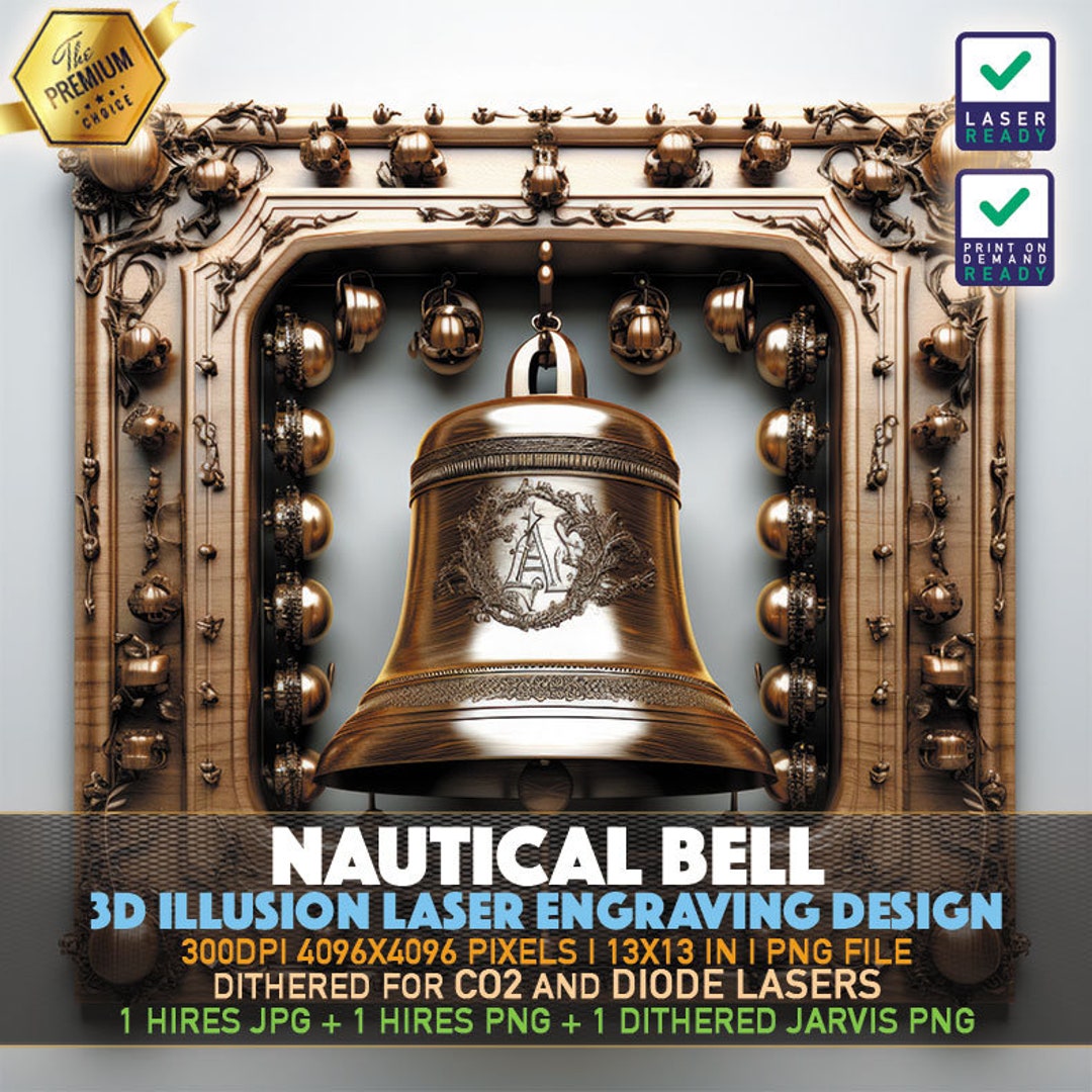 Nautical Bell | Ship Bell | Nautical | Laser Engraving File | 3D ...