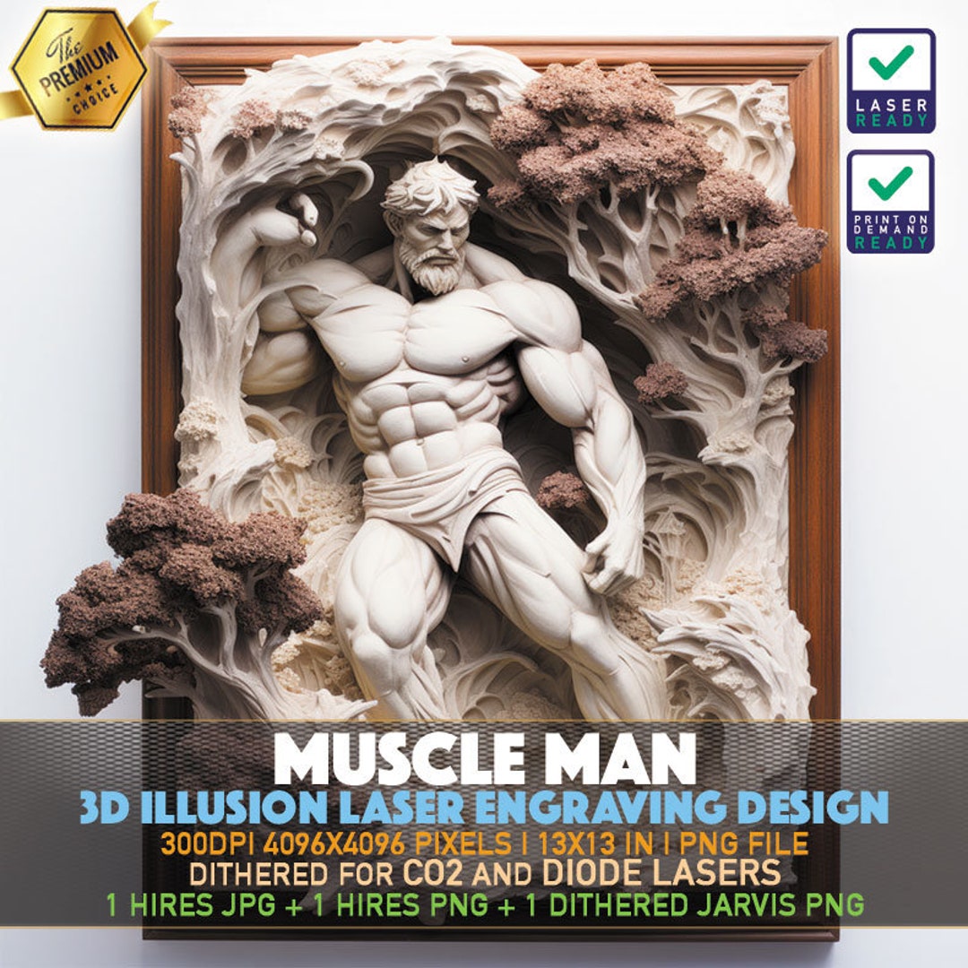 Laser Engraving File | 3D Illusion PNG | Lightburn File | PNG Engraving ...