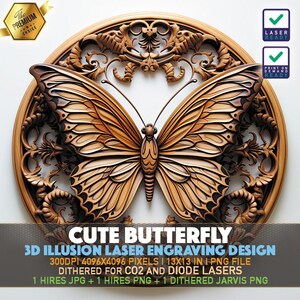 Laser Engraving File 3D Illusion PNG Lightburn File PNG Engraving ...