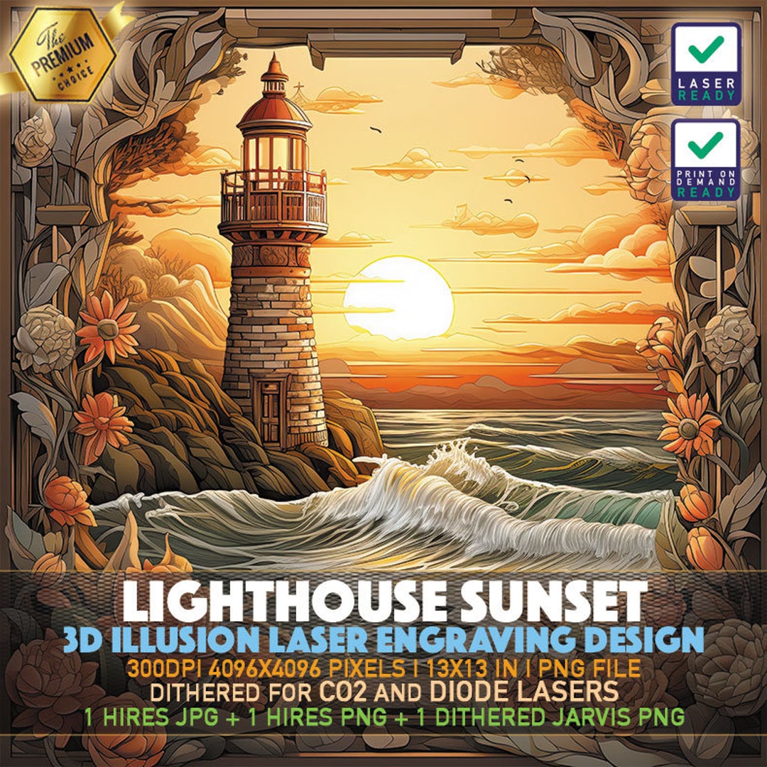 Laser Engraving File | 3D Illusion PNG | Lightburn File | PNG Engraving ...