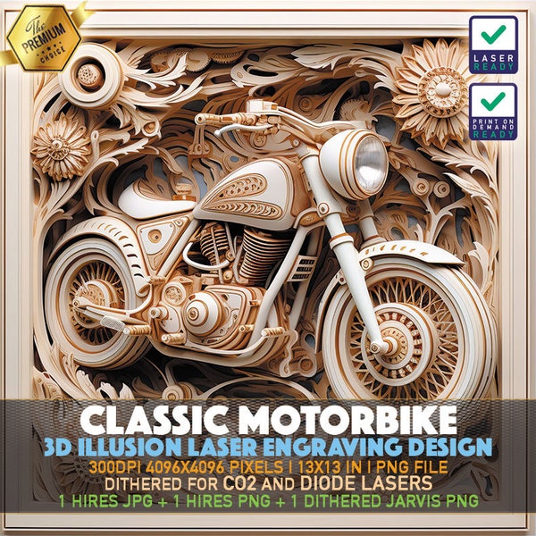 Motorcycle 3d Laser Cut File - Etsy
