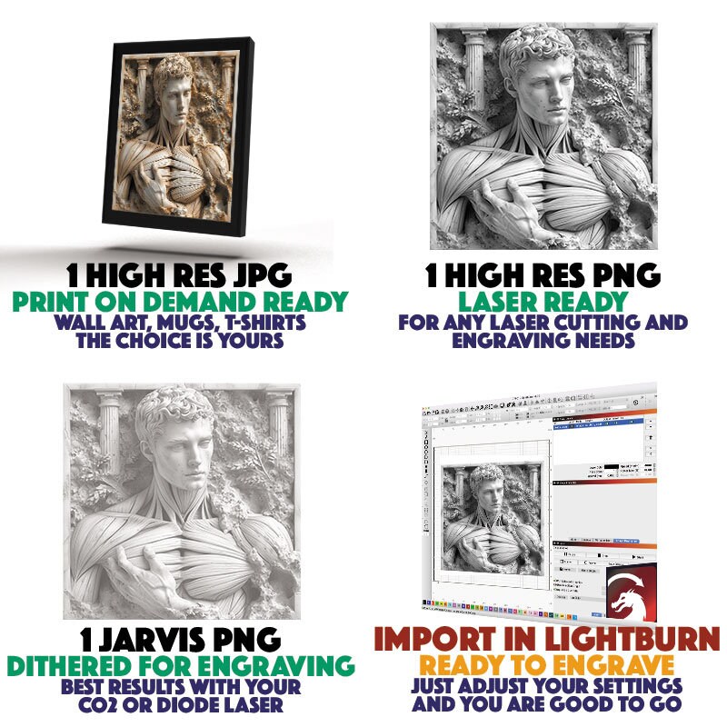 Muscles Anatomy Exposed Muscles Laser Engraving File 3D Illusion PNG ...