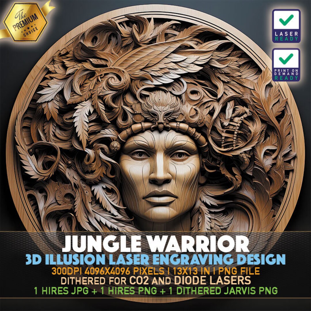 Laser Engraving File | 3D Illusion PNG | Lightburn File | PNG Engraving ...