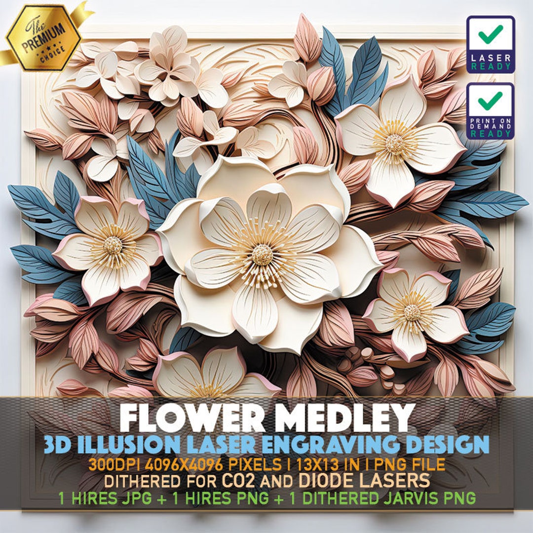 Laser Engraving File | 3D Illusion PNG | Lightburn File | PNG Engraving ...