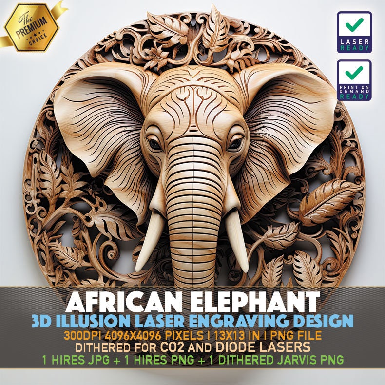 Laser Engraving File 3D Illusion PNG Lightburn File PNG Engraving ...