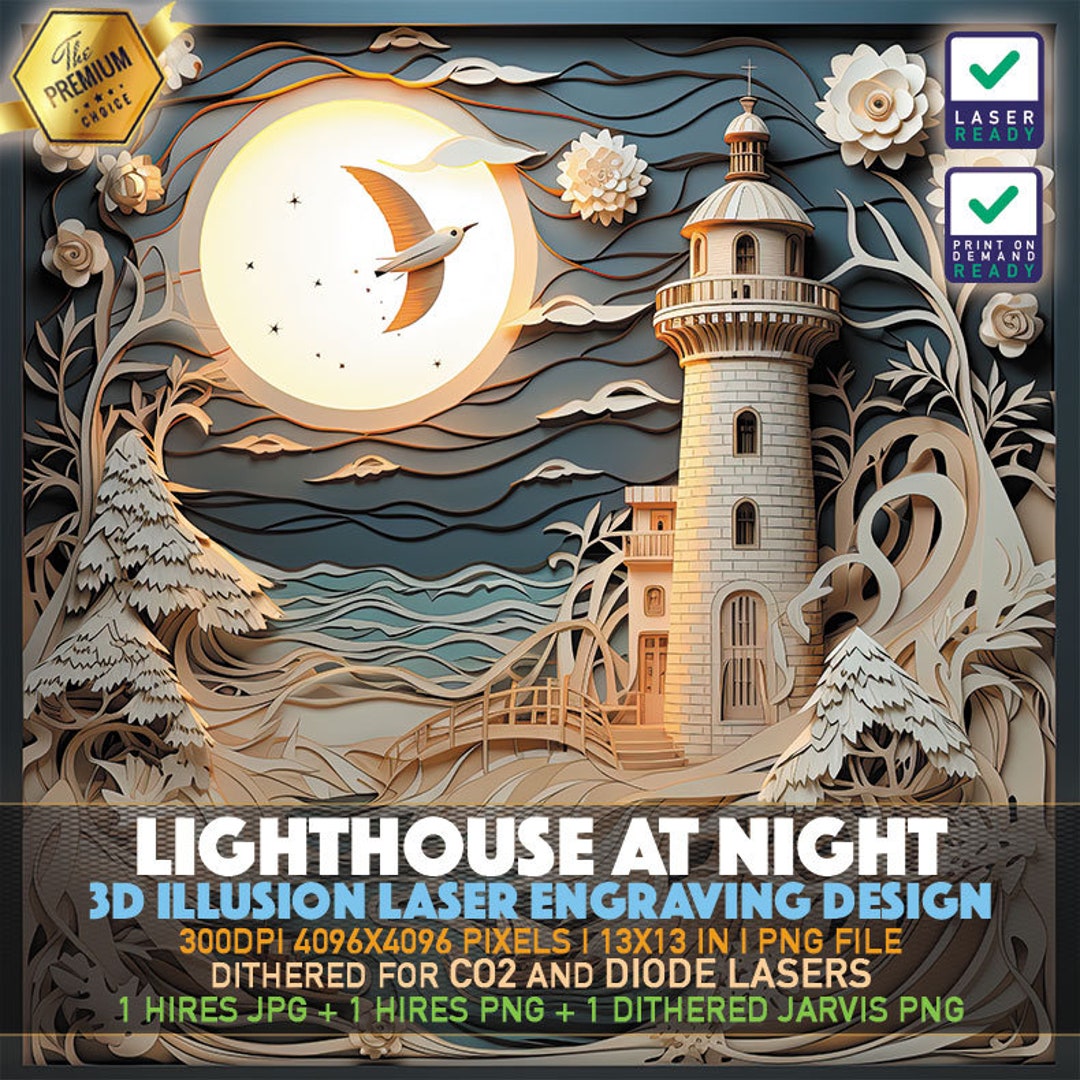 Laser Engraving File | 3D Illusion PNG | Lightburn File | PNG Engraving ...