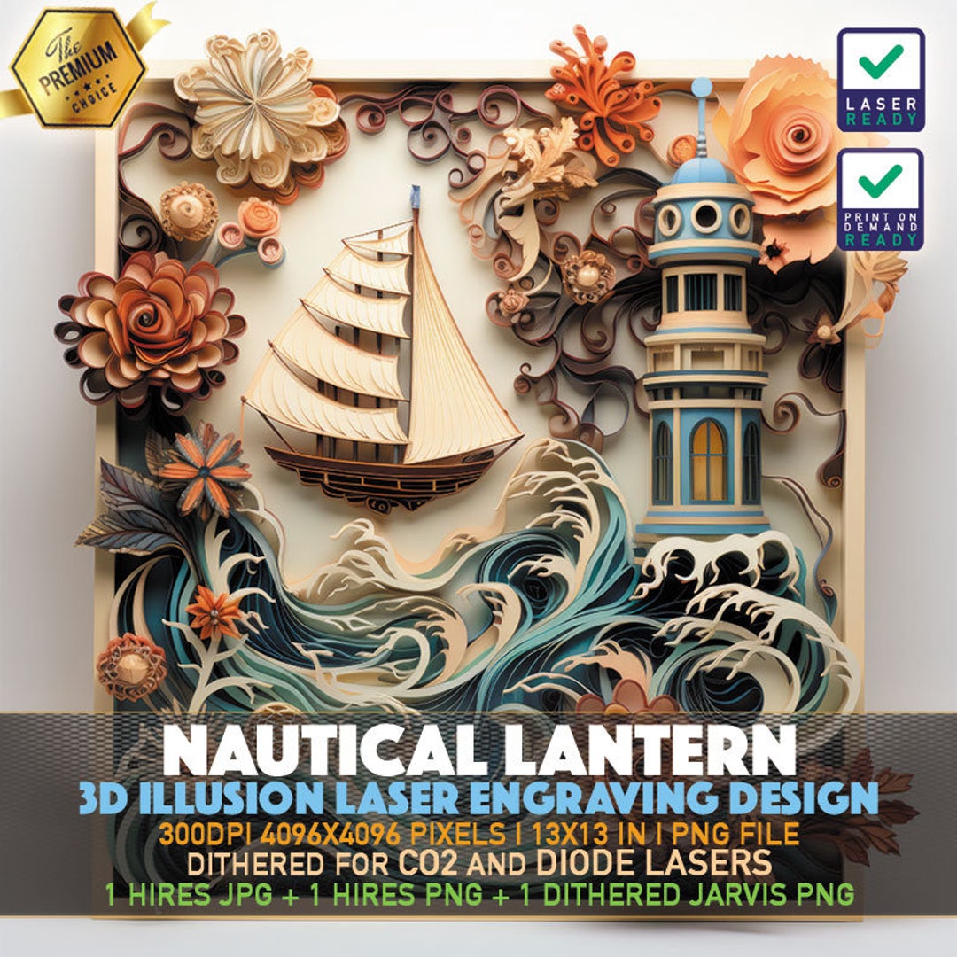 Nautical Lantern | Lighthouse | Boat | Laser Engraving File | 3D ...