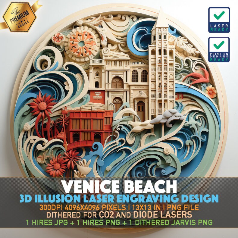 Laser Engraving File 3D Illusion PNG Lightburn File PNG Engraving ...