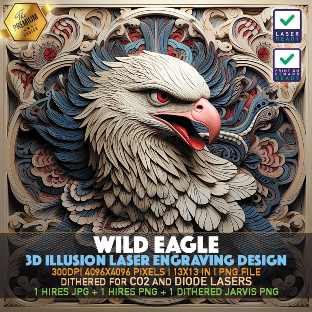 Laser Engraving File | 3D Illusion PNG | Lightburn File | PNG Engraving ...