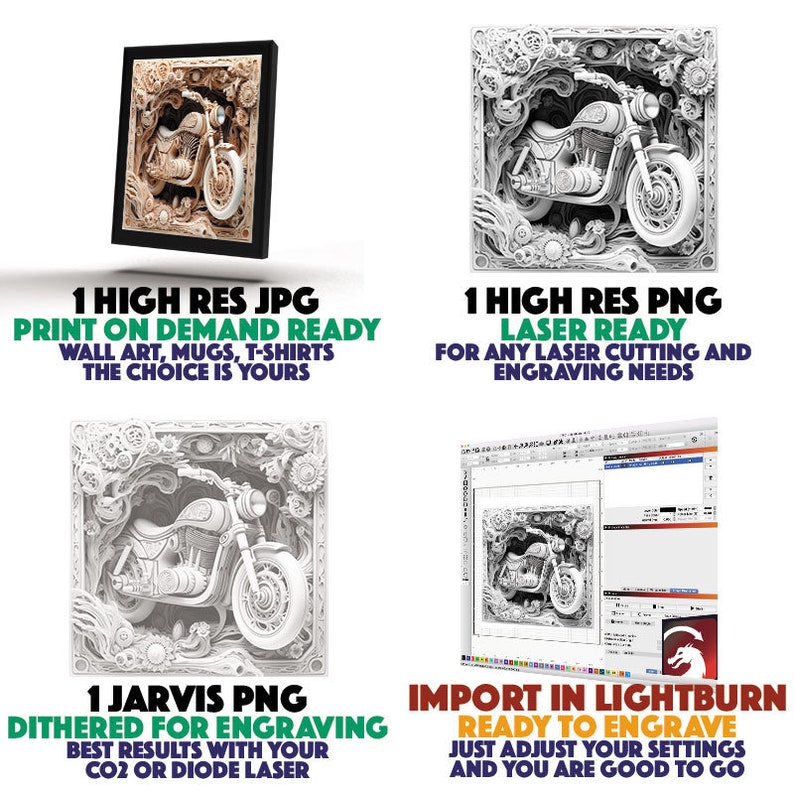 Laser Engraving File 3D Illusion PNG Lightburn File PNG - Etsy