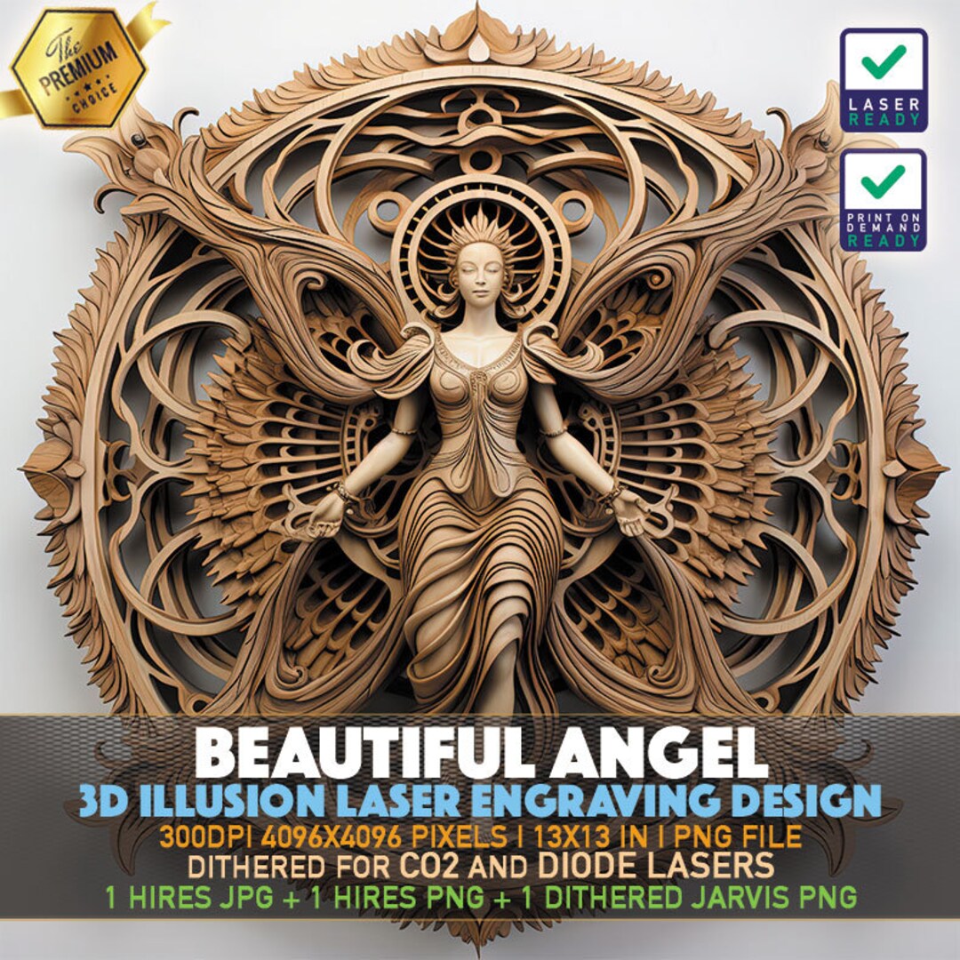 Laser Engraving File | 3D Illusion PNG | Lightburn File | PNG Engraving ...