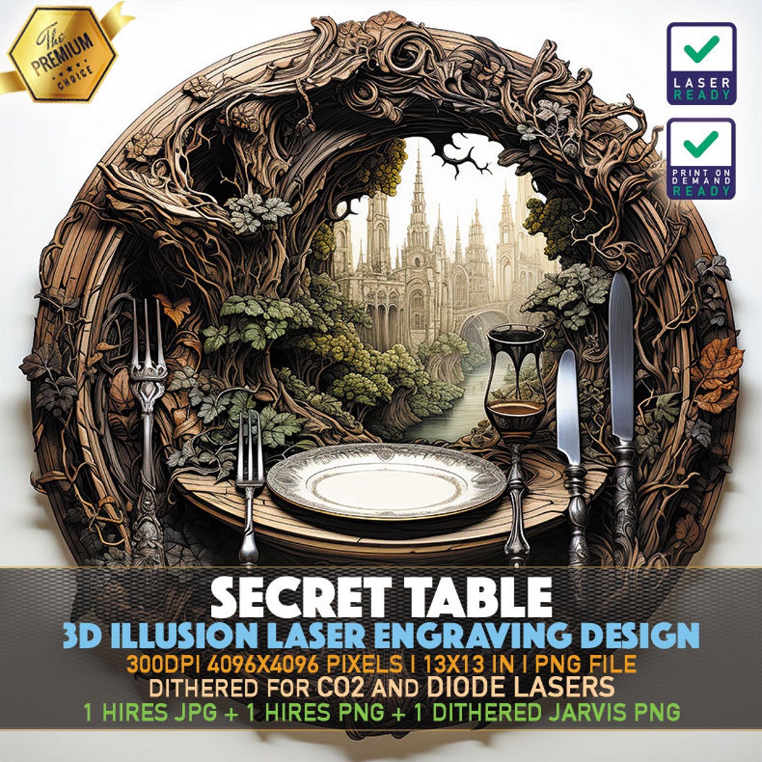 Laser Engraving File | 3D Illusion PNG | Lightburn File | PNG Engraving ...