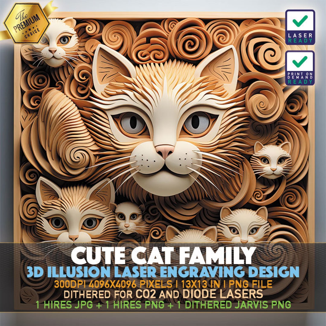 Laser Engraving File | 3D Illusion PNG | Lightburn File | PNG Engraving ...