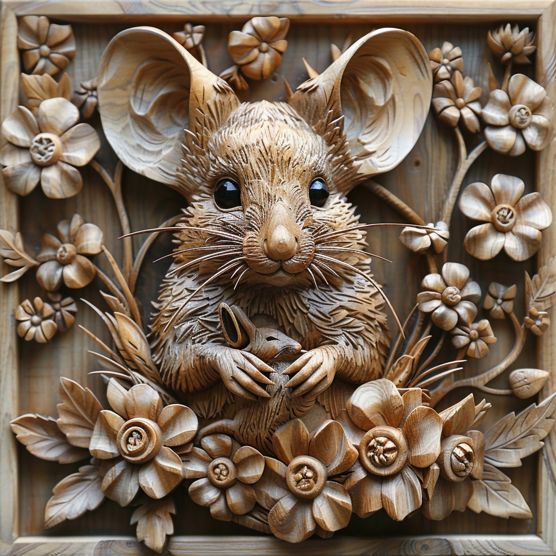 Cute Mouse | Little Mouse | Mouse | Laser Engraving File | 3D Illusion ...
